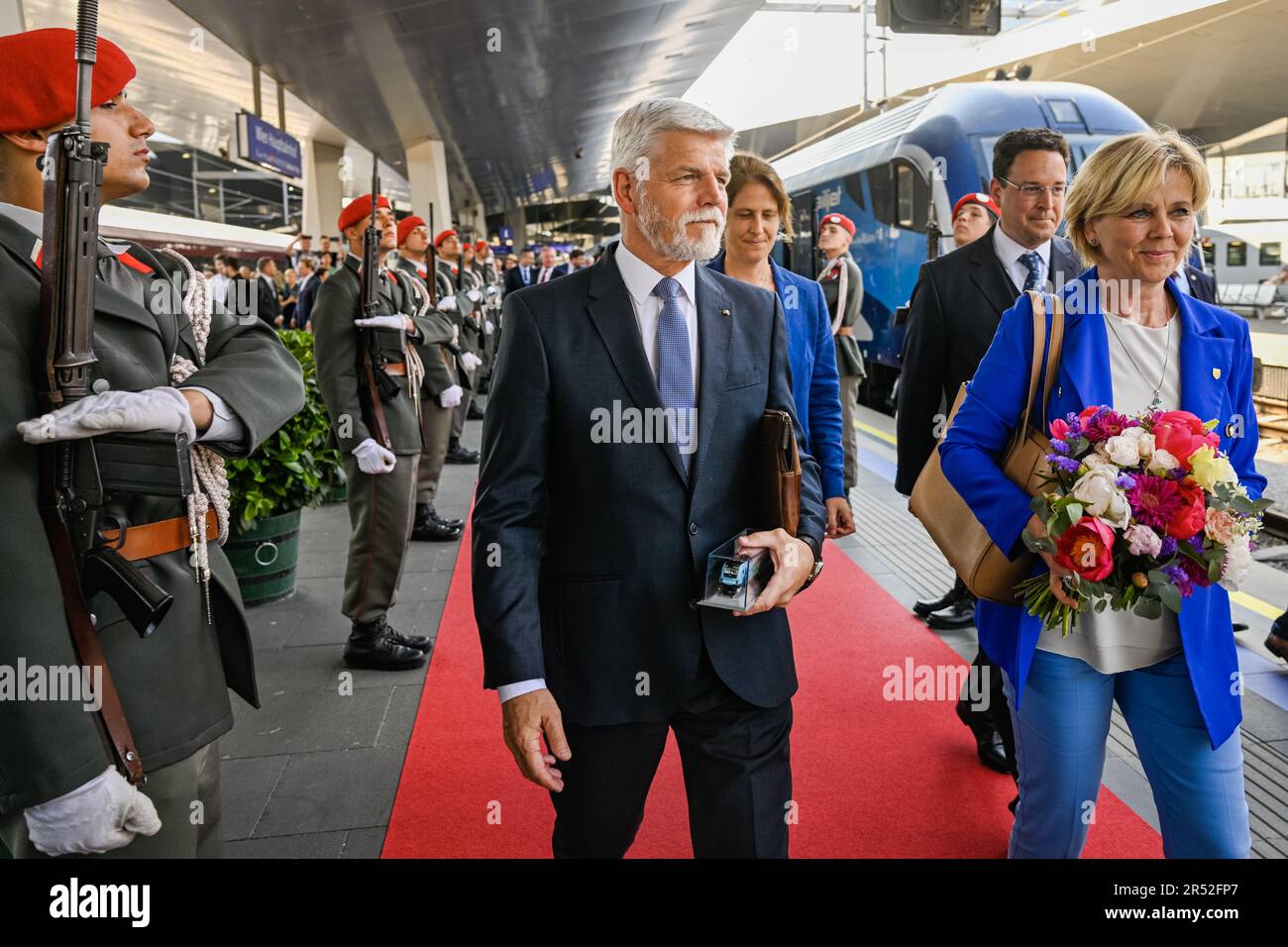 Vienna, Austria. 31st May, 2023. Czech President Petr Pavel and his ...