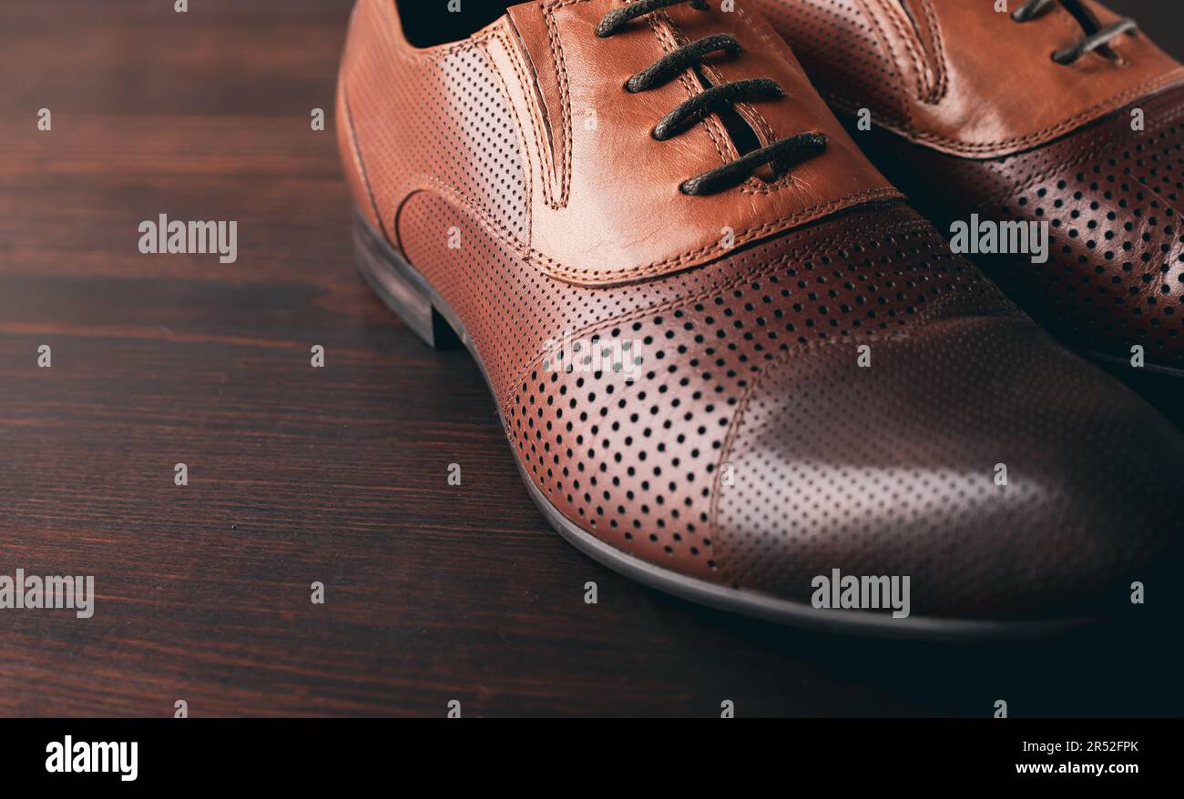 Man brown shoes suit hi-res stock photography and images - Alamy