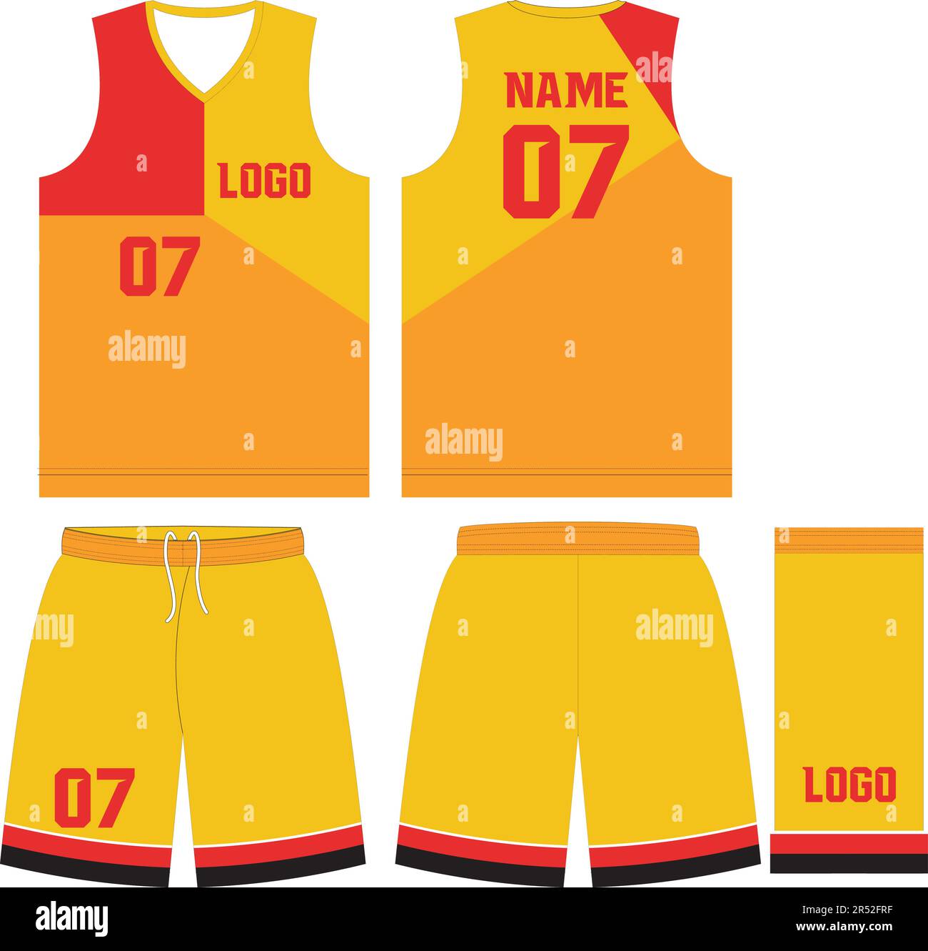 Basketball Uniform, Shorts, Template for Basketball Club. Front and ...
