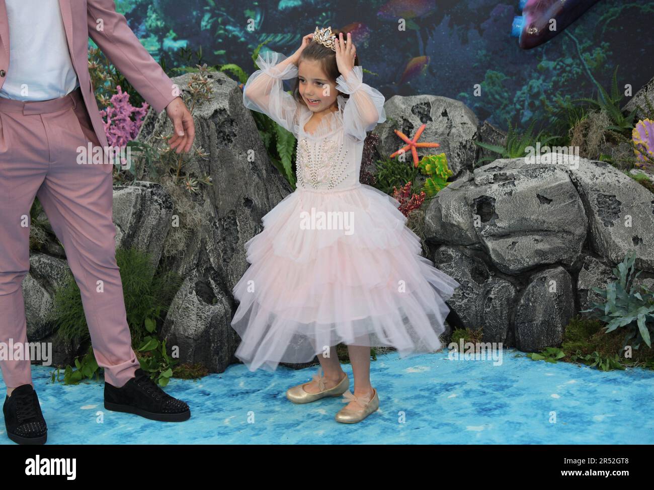 London, UK. Casey Barker and daughter at The Little Mermaid UK Premiere ...
