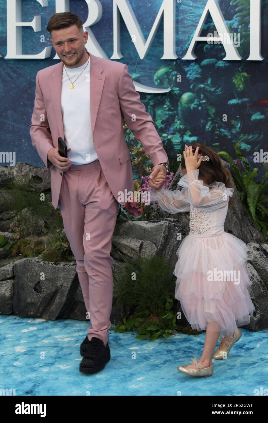 London, UK. Casey Barker and daughter at The Little Mermaid UK Premiere ...