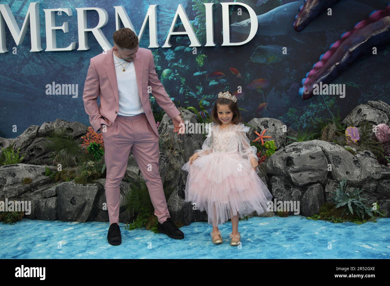 London, UK. Casey Barker and daughter at The Little Mermaid UK Premiere ...
