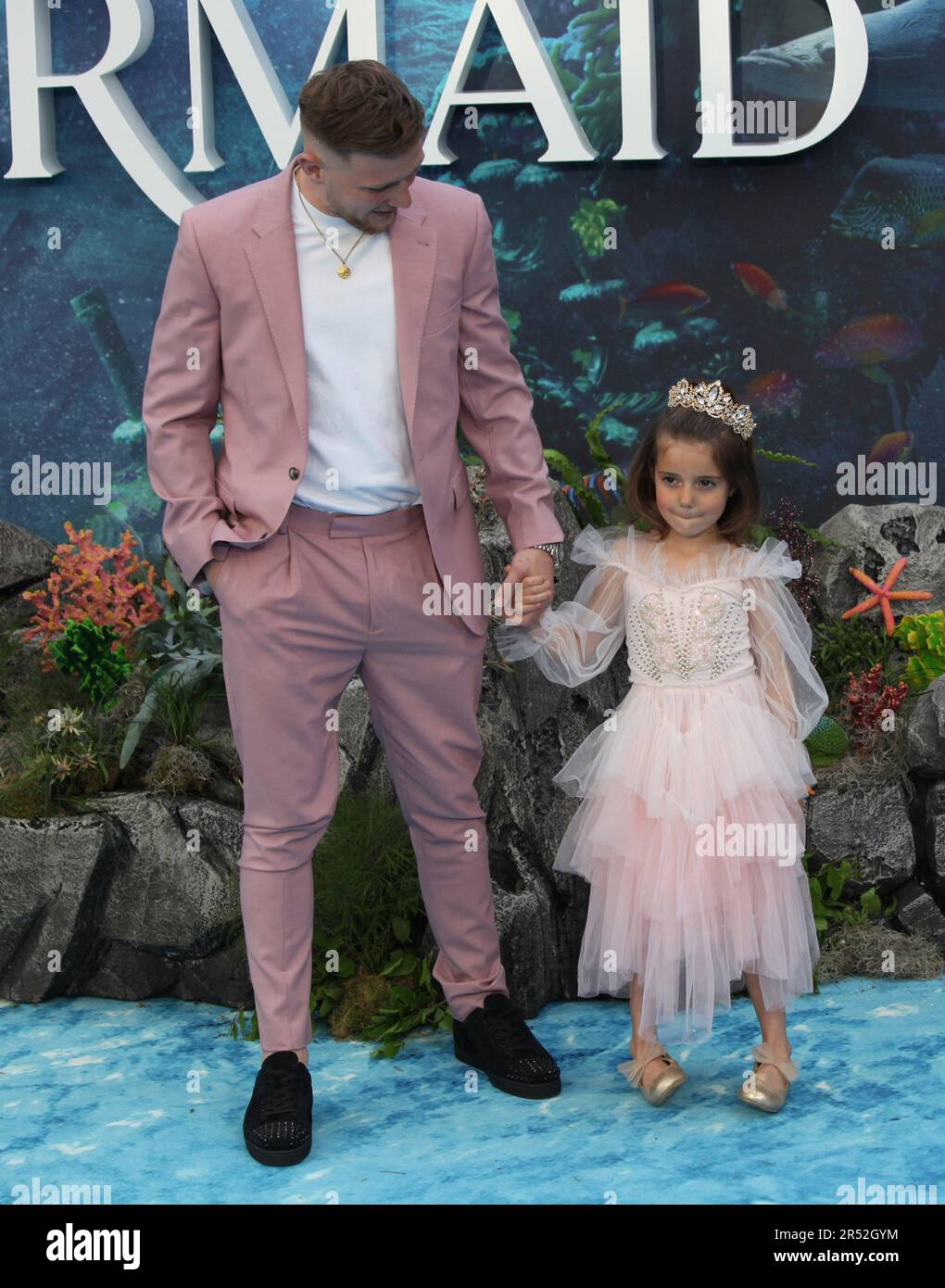 London, UK. Casey Barker and daughter at The Little Mermaid UK Premiere ...