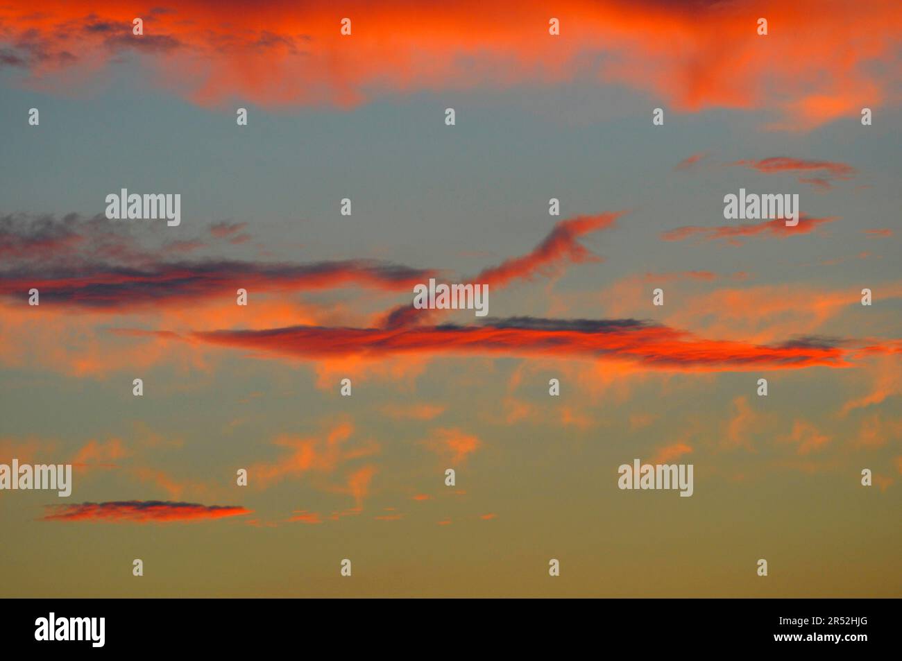 Evening red with atmospheric clouds Evening red, good weather bot Stock ...