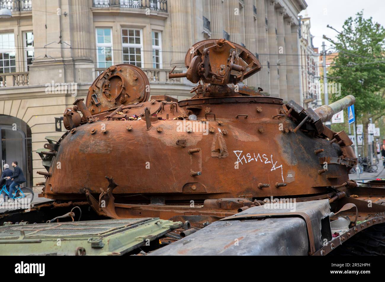 A Damaged Russian Tank At Amsterdam The Netherlands 26-5-2023 Stock ...