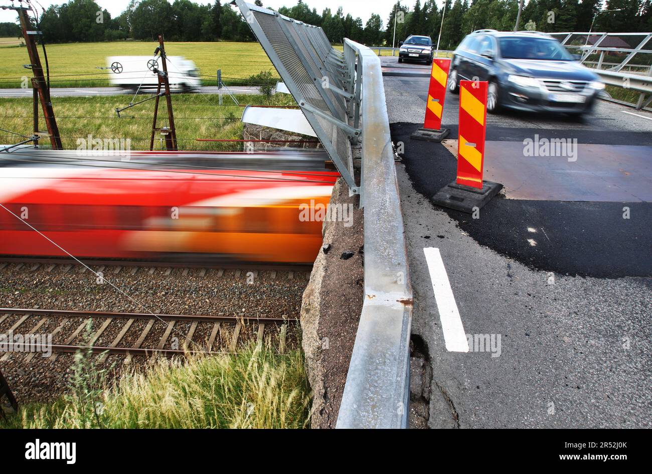 A commuter train from Östgötatrafiken, here in Linghem, Sweden Stock ...
