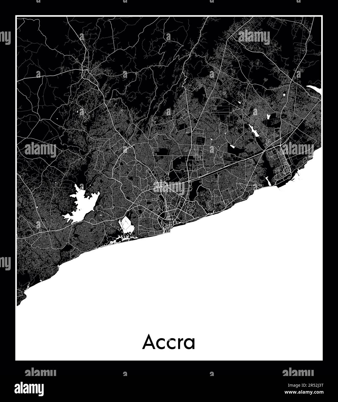 Minimal city map of Accra (Ghana Africa Stock Vector Image & Art - Alamy Minimal city map of Accra (Ghana Africa Stock Vector Image & Art - Alamy
