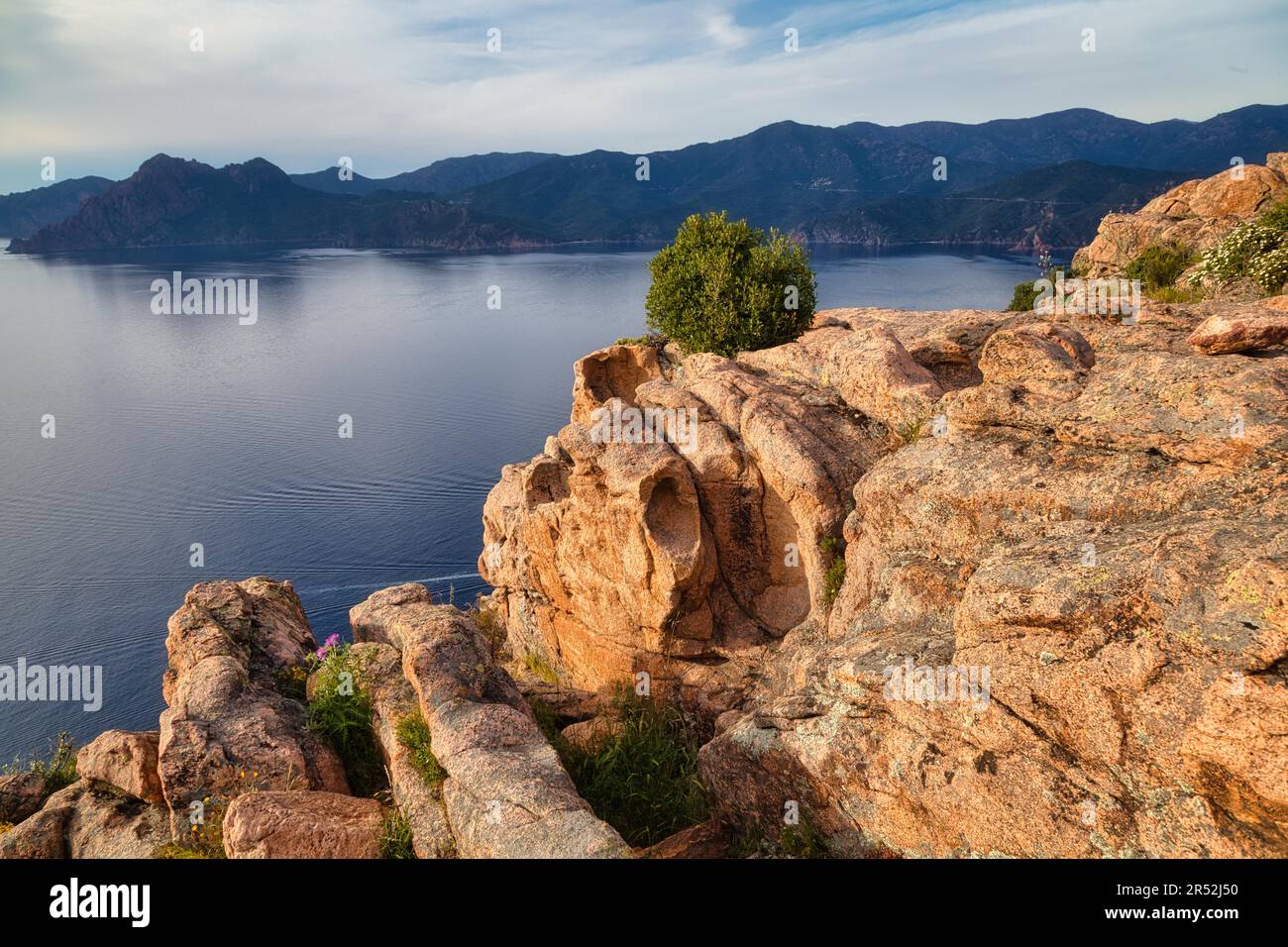 View over the bay of Porto, Unesco World Heritage, Corsica, France ...
