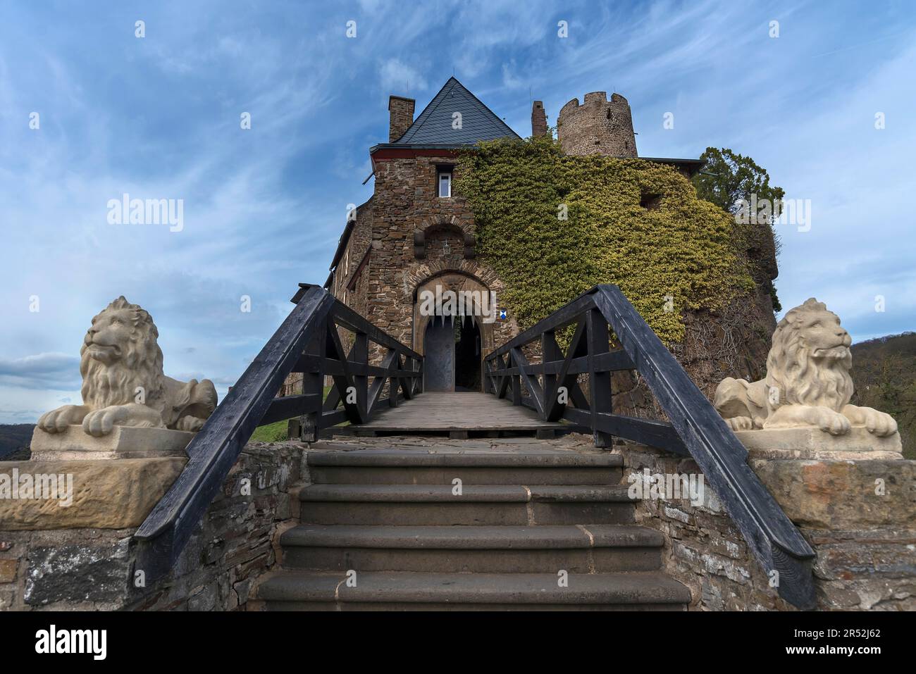 Main gate to the former Thurant Castle, built in 1197, today castle ...