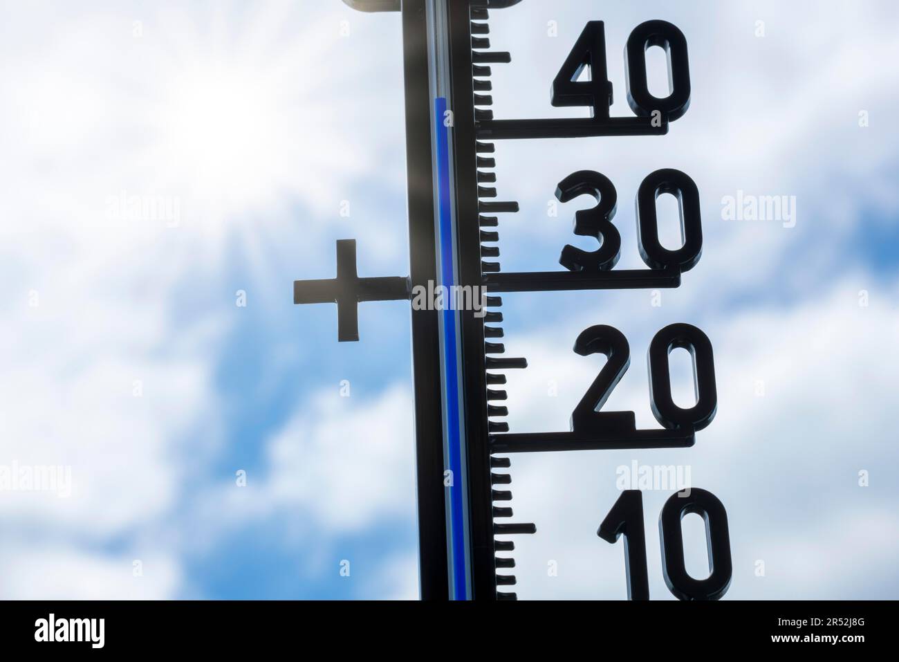 Symbolic image, global warming, heat wave, thermometer, over 40 degrees ...