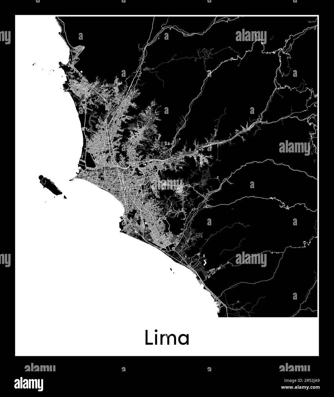 Minimal city map of Lima (Peru South America Stock Vector Image & Art ... Minimal city map of Lima (Peru South America Stock Vector Image & Art ...