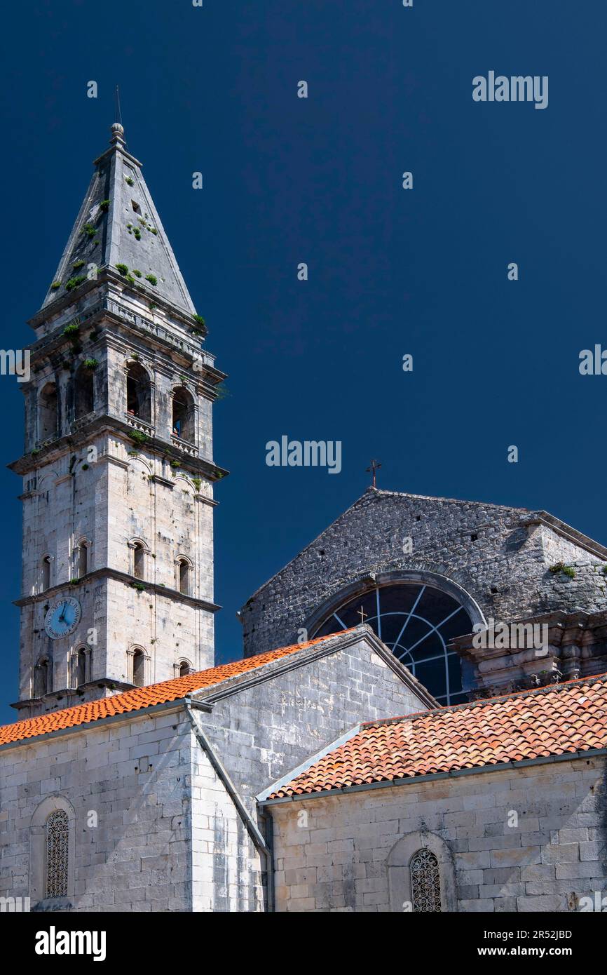 Church of St. Nicholas, Perast, Bay of Kotor, Montenegro Stock Photo ...