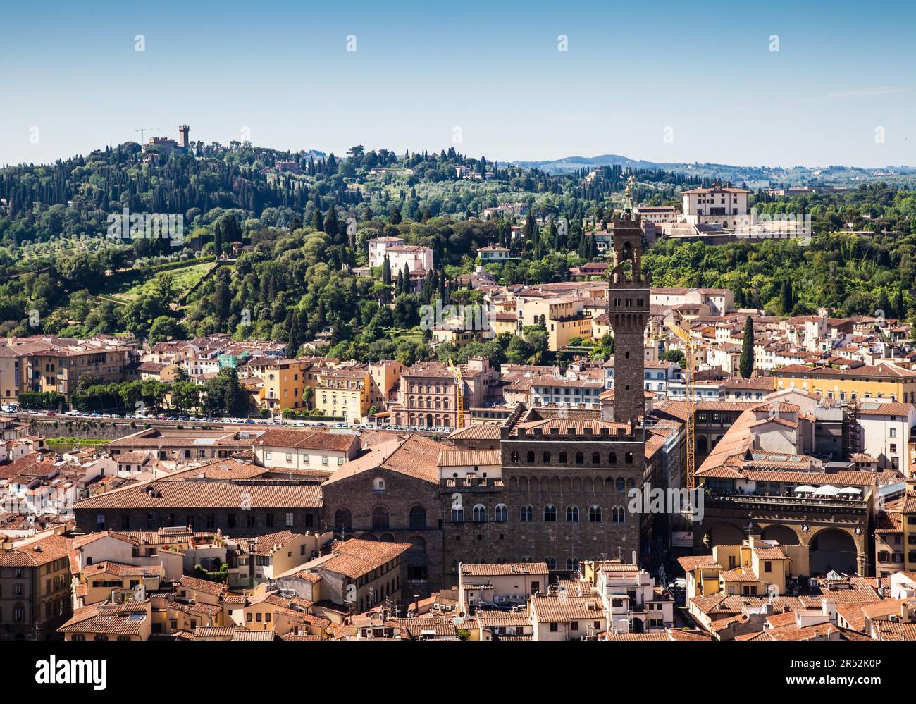 Florence, Italy: panoramic view from the top of Duomo church Stock ...