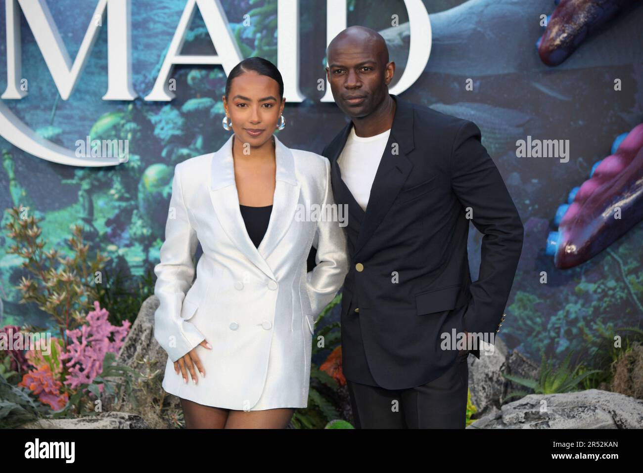 London, UK. Elena and David Gyasi at The Little Mermaid UK Premiere ...