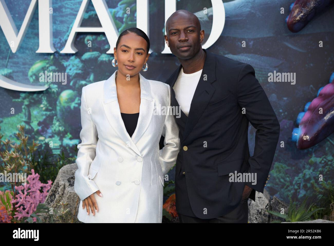 London, UK. Elena and David Gyasi at The Little Mermaid UK Premiere ...