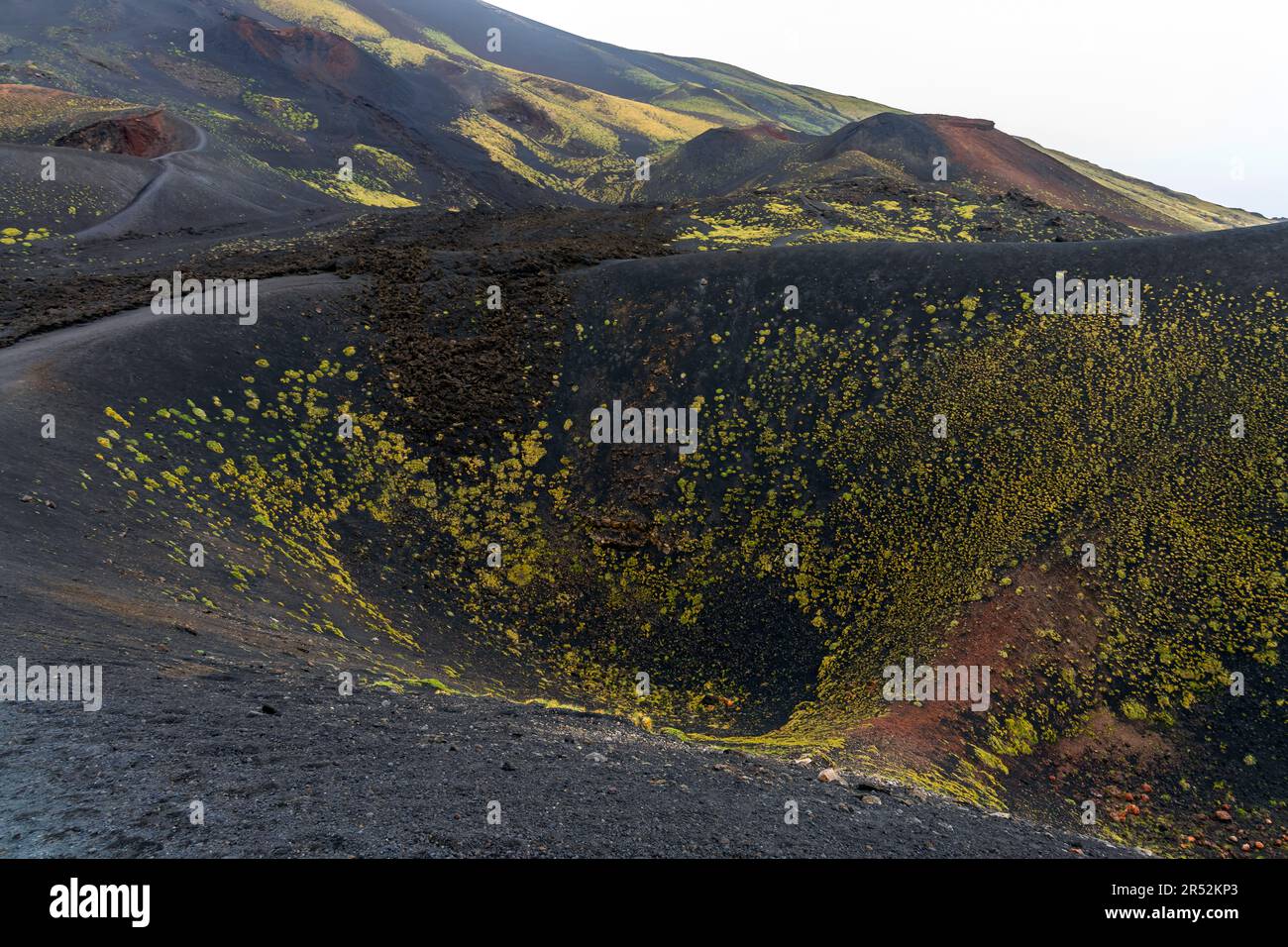 Colorful Volcanic Landscape of Mount Etna (south side), Sicily, Italy ...