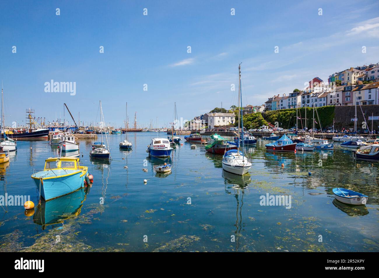 View of Brixham Harbour Stock Photo - Alamy