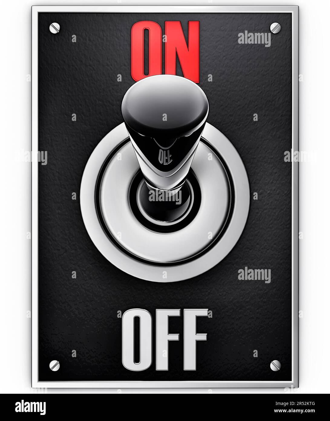 high resolution 3D rendering of a turn on concept Stock Photo - Alamy