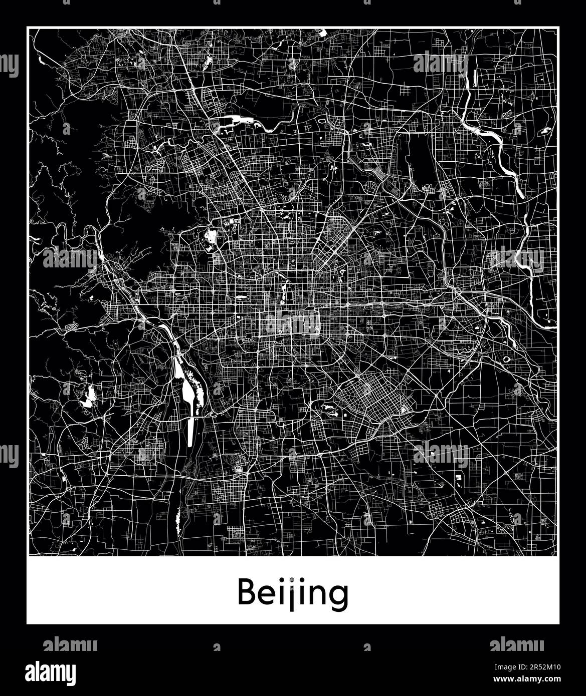 Beijing map Black and White Stock Photos & Images - Alamy
