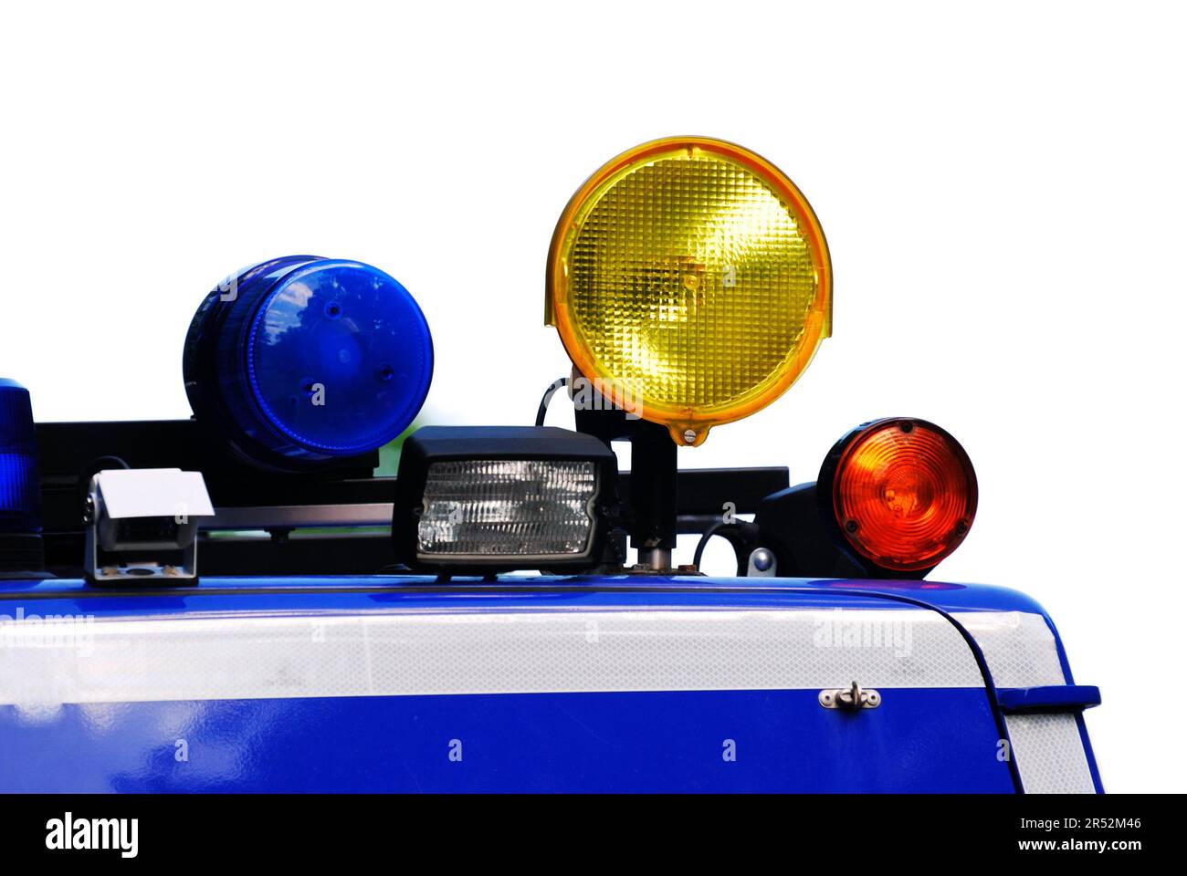 Warning lights on a rescue vehicle Stock Photo - Alamy