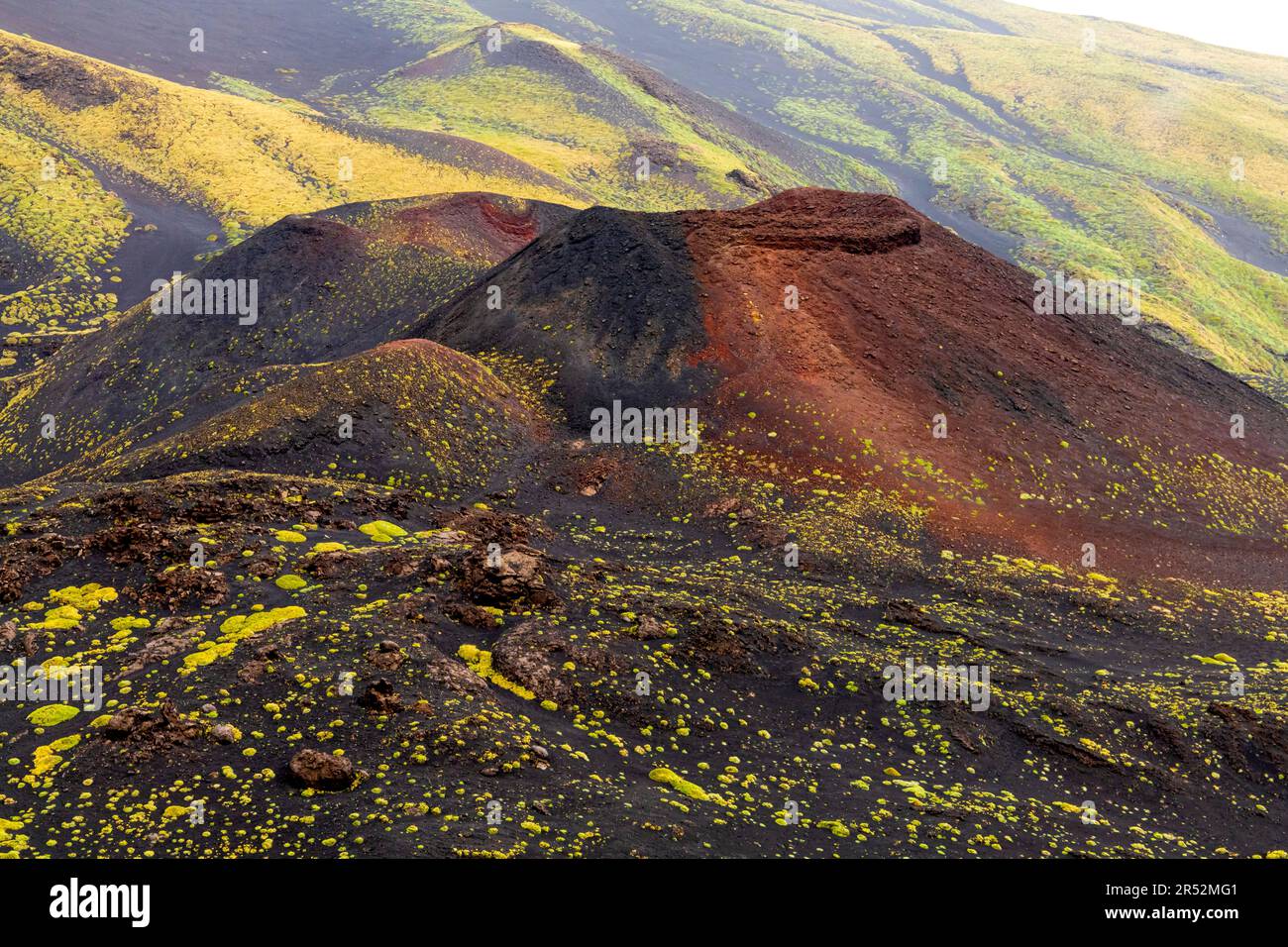 Colorful Volcanic Landscape of Mount Etna (south side), Sicily, Italy ...