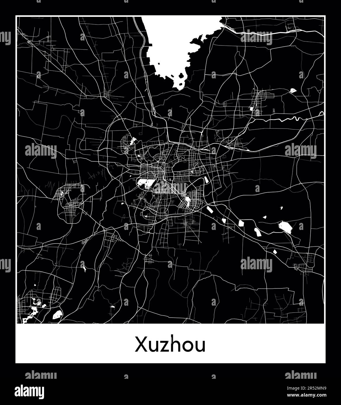 Minimal city map of Xuzhou (China Asia Stock Vector Image & Art - Alamy