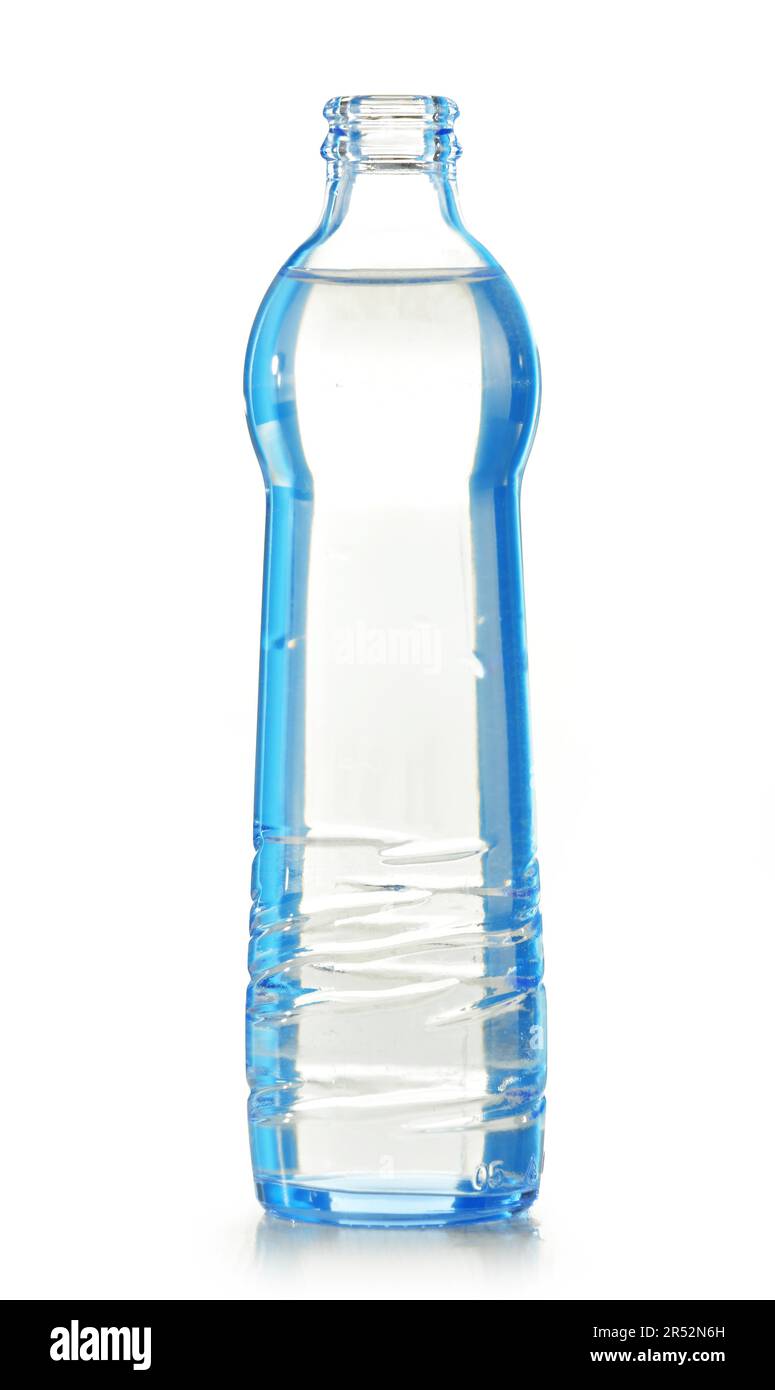 Glass bottle of mineral water isolated on white Stock Photo - Alamy