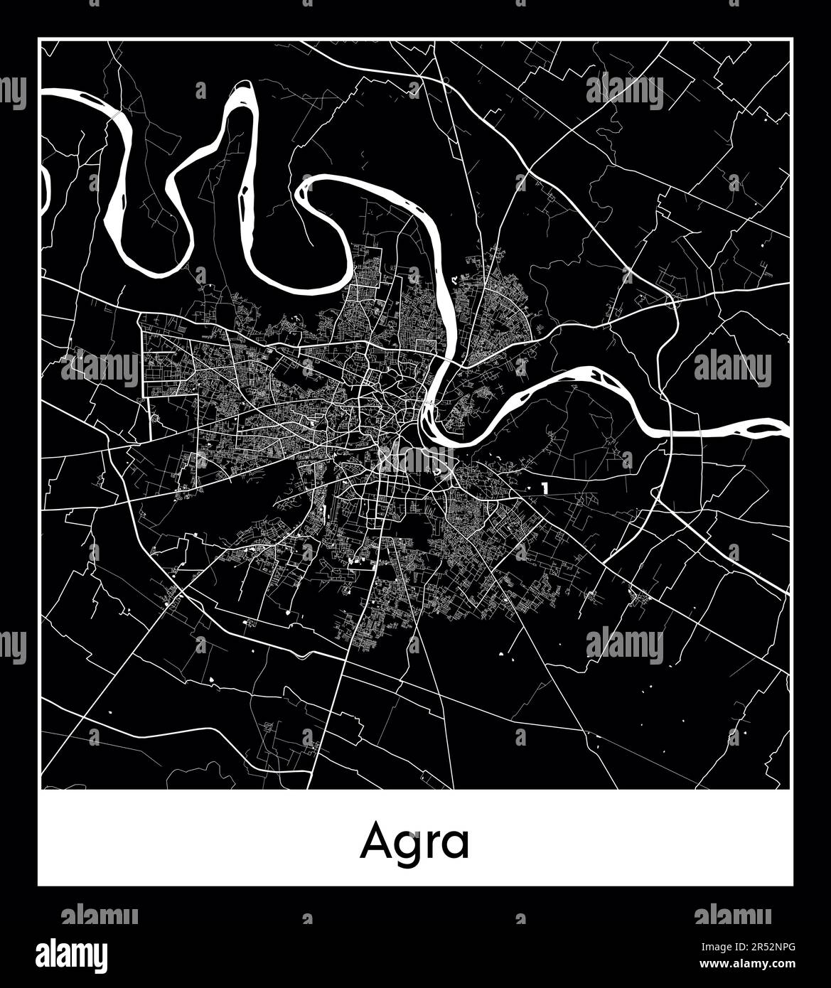 Agra map hi-res stock photography and images - Alamy