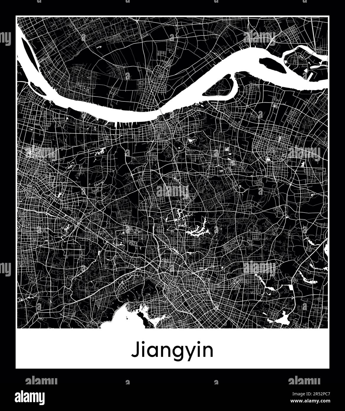 Minimal city map of Jiangyin (China AsiaMinimal city map of Jiangyin ...