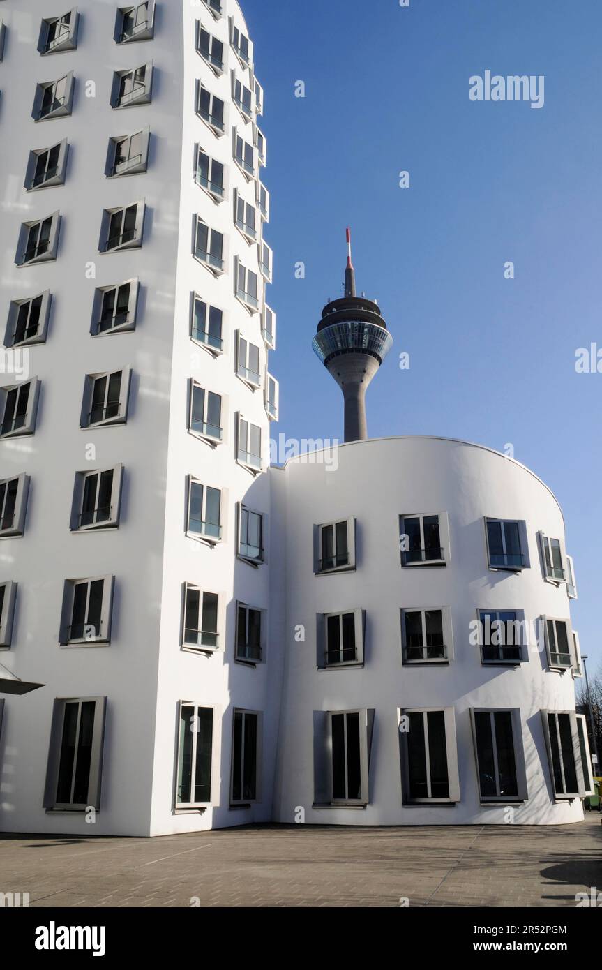 Gehry buildings, Rheintower, architect Frank O. Gehry, Neuer Zollhof ...
