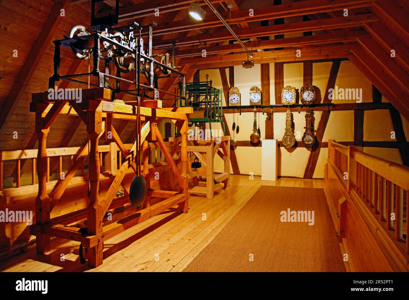 Historical clockwork, tower clock museum, Rockenhausen, Rhineland ...