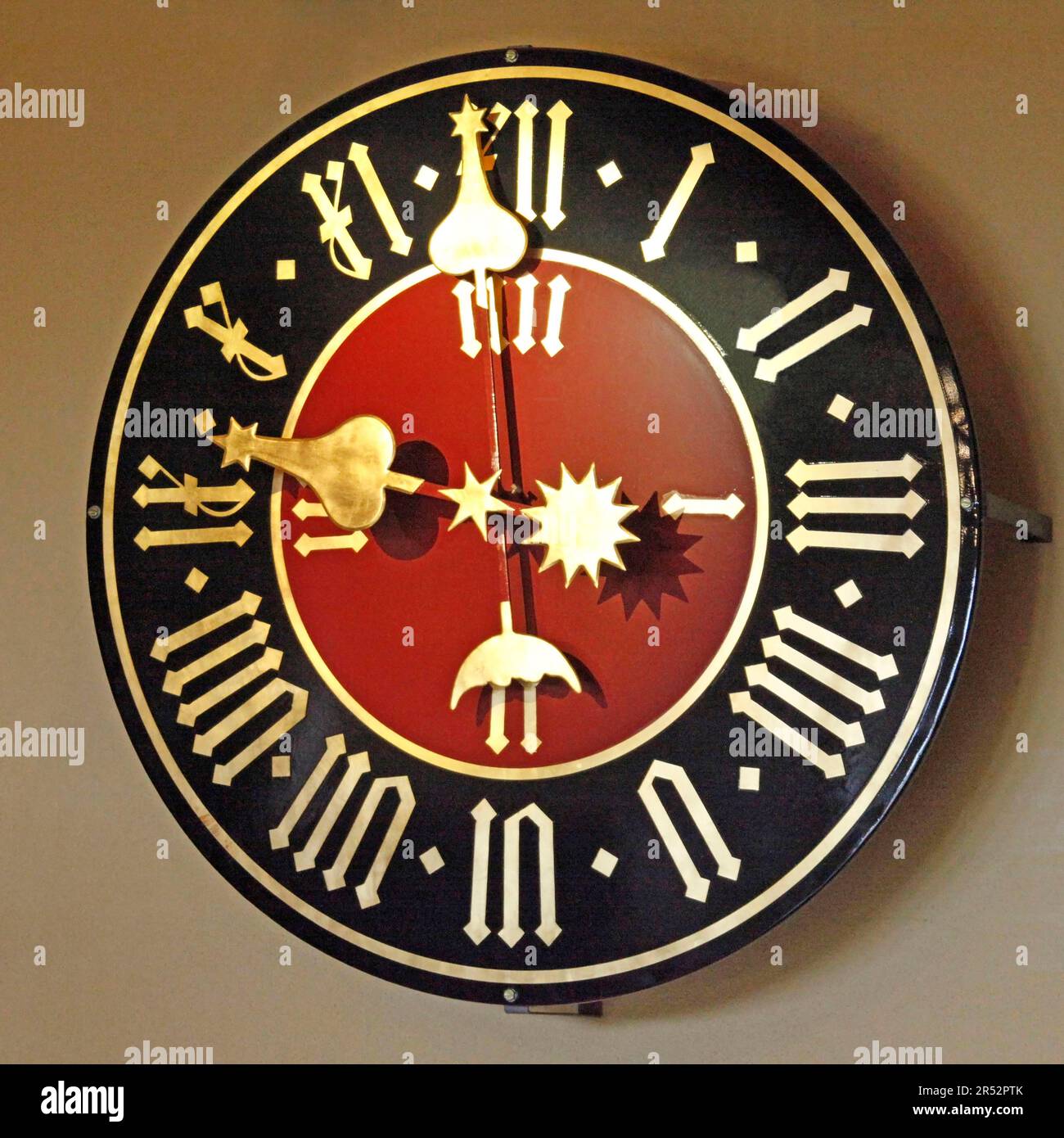 Historic clock face of tower clock, Tower Clock Museum, Rockenhausen ...