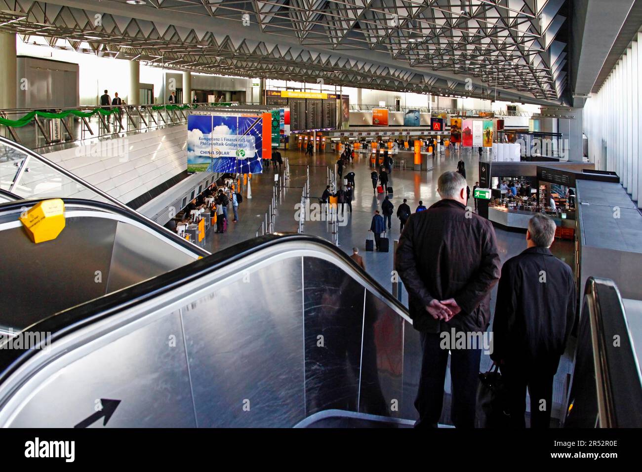 Terminal 1, International Departures Hall, check-in, escalators ...