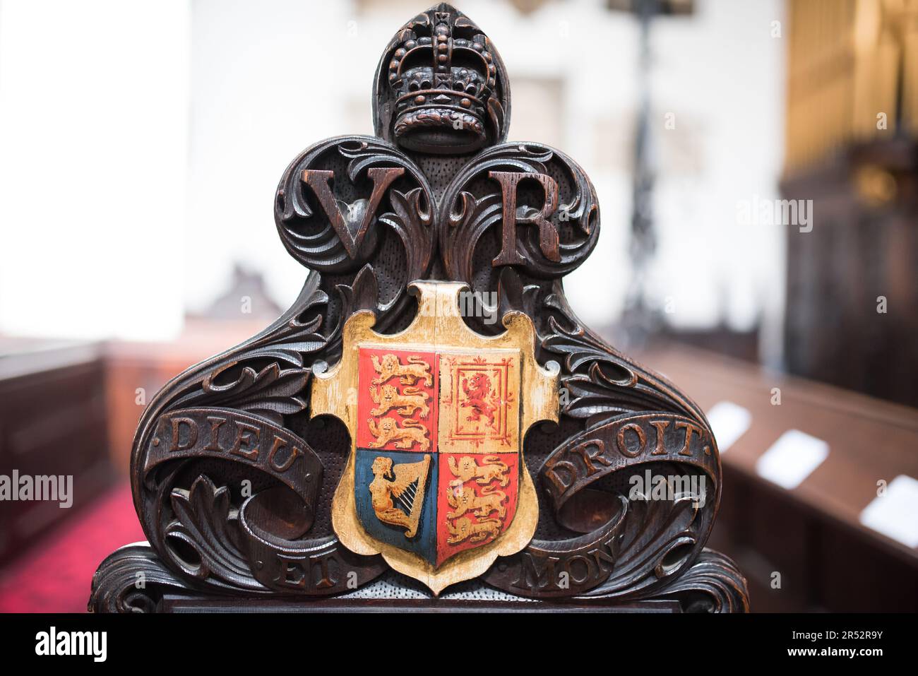 The Victorian United Kindgom coat of arms in St Michael's Church ...