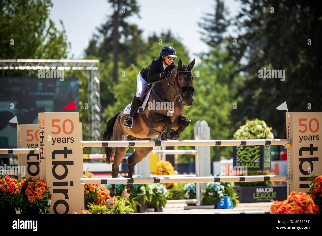 Amy Millar of Canada competes during a Major League Show Jumping ...