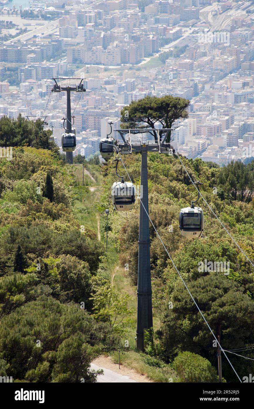 Cable car, Erice, Sicily, Italy Stock Photo - Alamy
