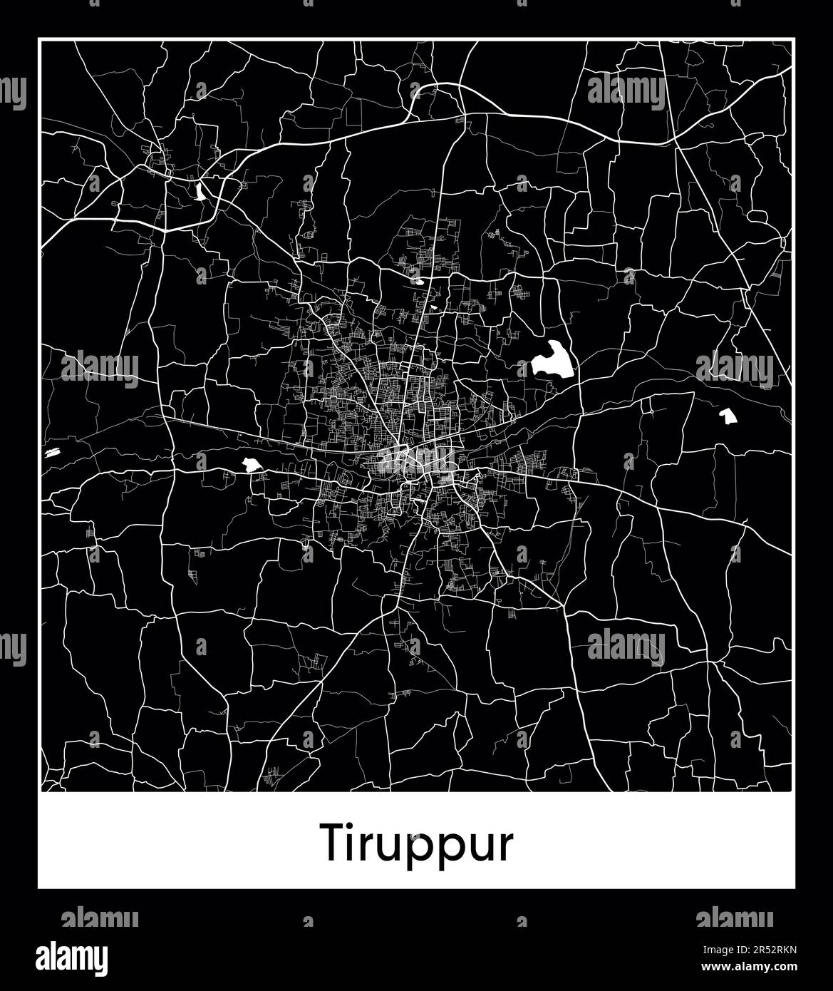 Minimal city map of Tiruppur (India Asia)Minimal city map of Tiruppur ...