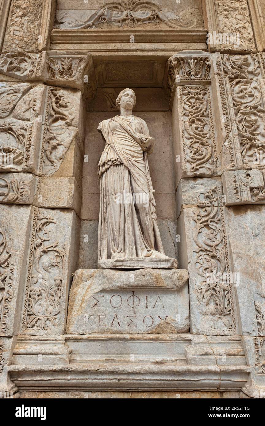 Statue of Sophia, Ephesus, personification, Celsus Library, Goddess of ...
