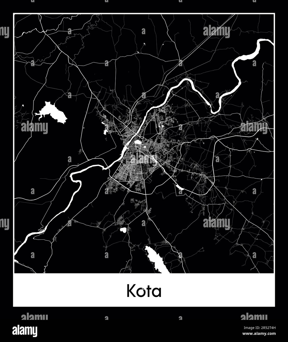 Minimal city map of Kota (India Asia)Minimal city map of Kota (India Asia Stock Vector Image ...