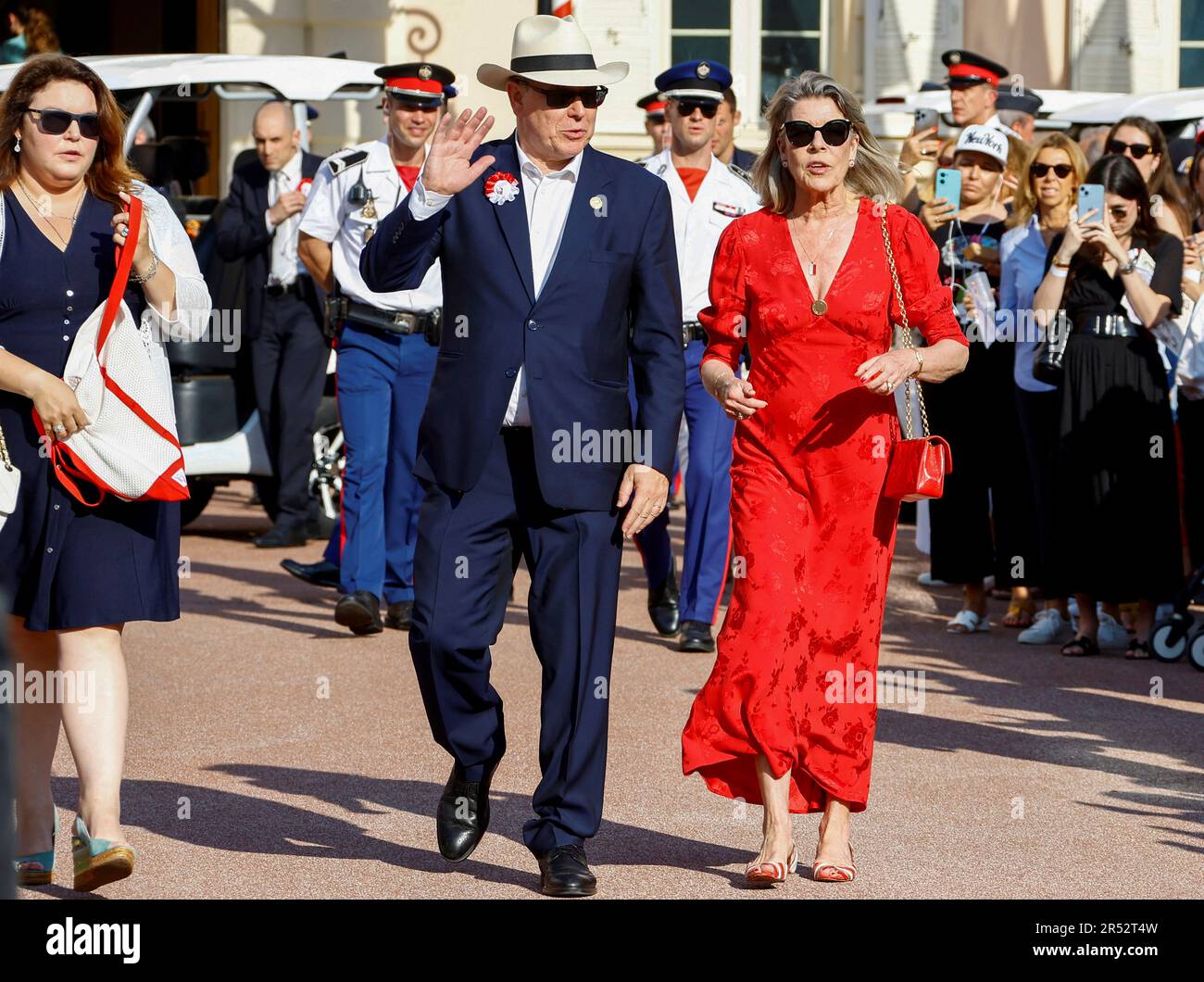 Monaco Prince Albert II of Monaco, left, and Princess Caroline of ...