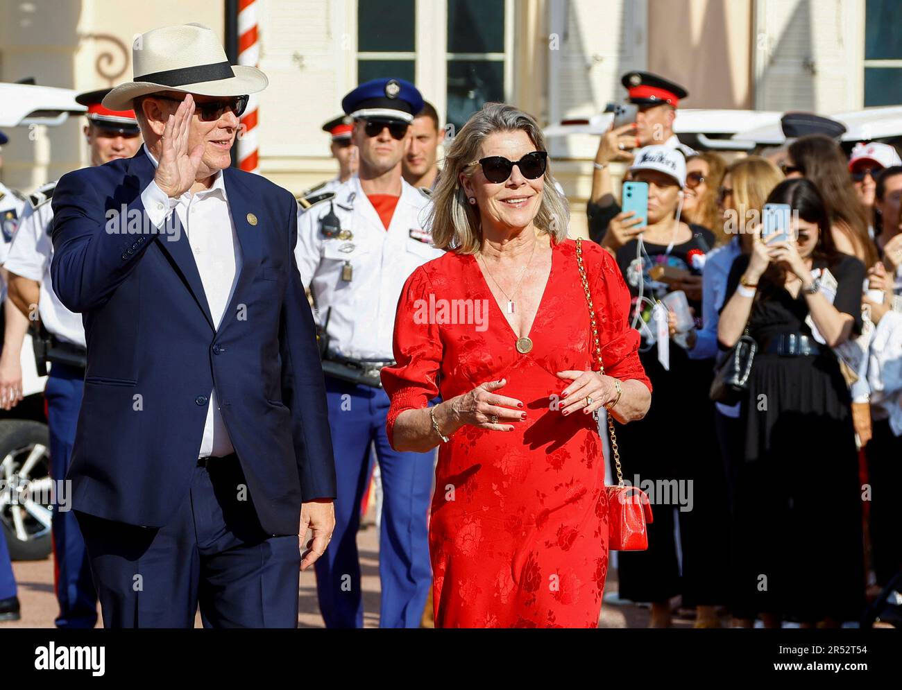 Monaco Prince Albert II of Monaco, left, and Princess Caroline of ...