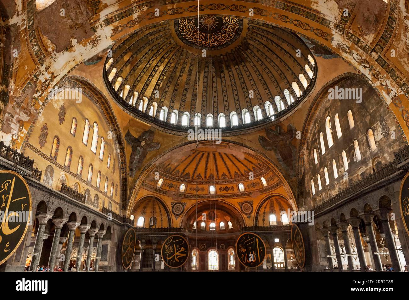 Dome, Hagia Sophia, today Hagia Sophia Mosque Museum, Istanbul, Turkey, St. Sophia Church ...