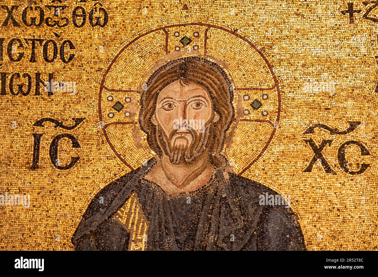 Deesis Wall Mosaic, Pantocrator, Jesus, Hagia Sophia, today Hagia ...