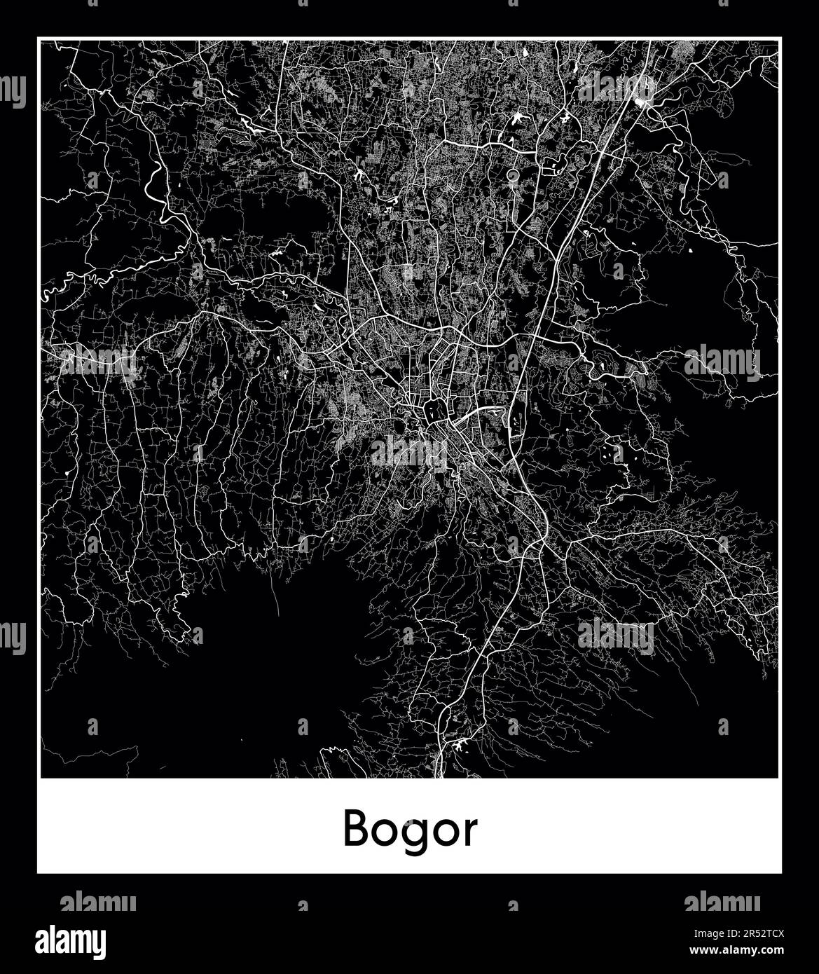 Minimal city map of Bogor (Indonesia AsMinimal city map of Bogor ...