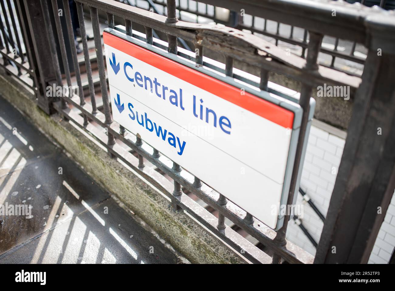 London underground, central line entrance Stock Photo - Alamy