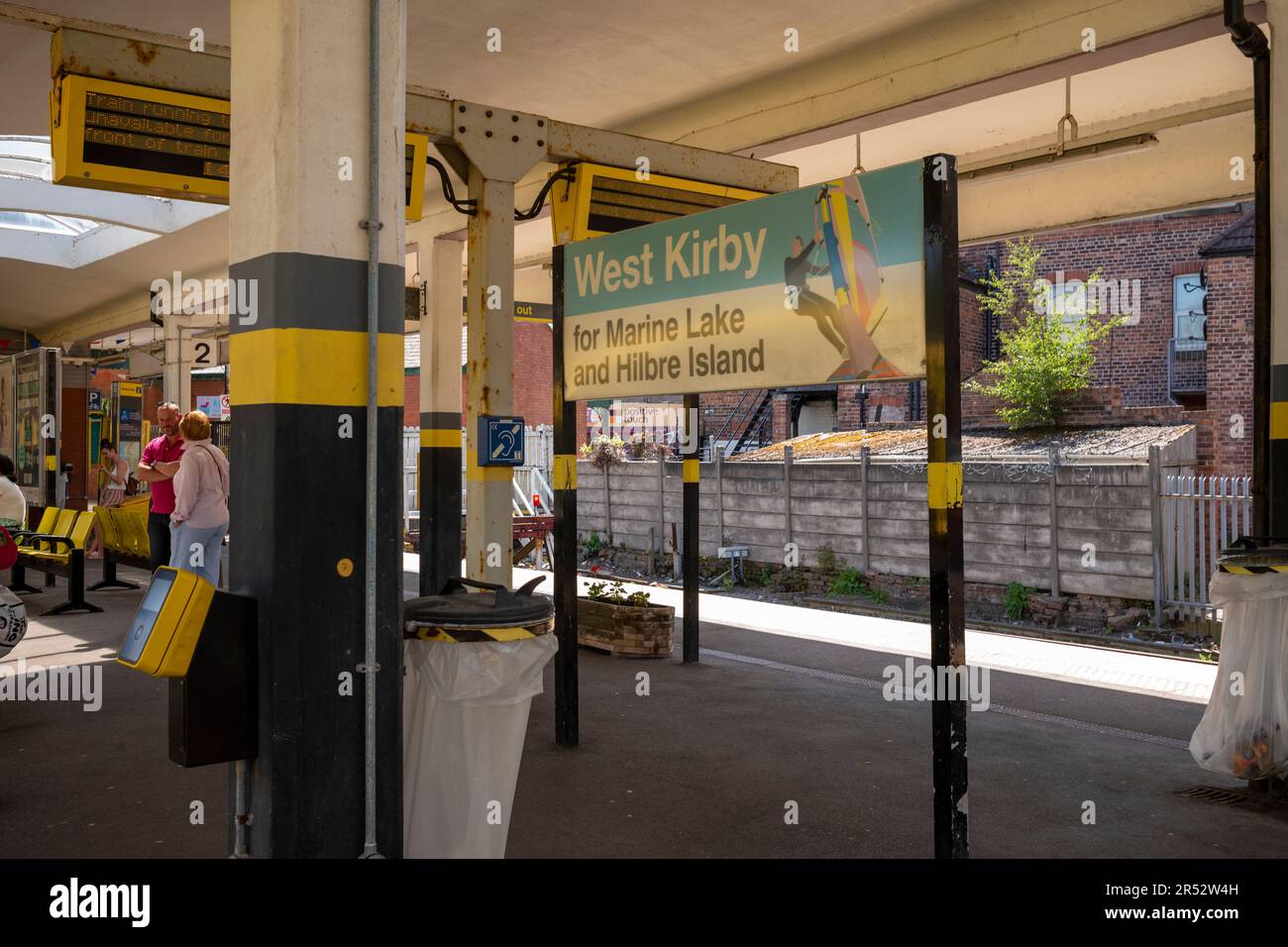West Kirby Beach, The Wirral, Merside, UK. West Kirby railway station ...