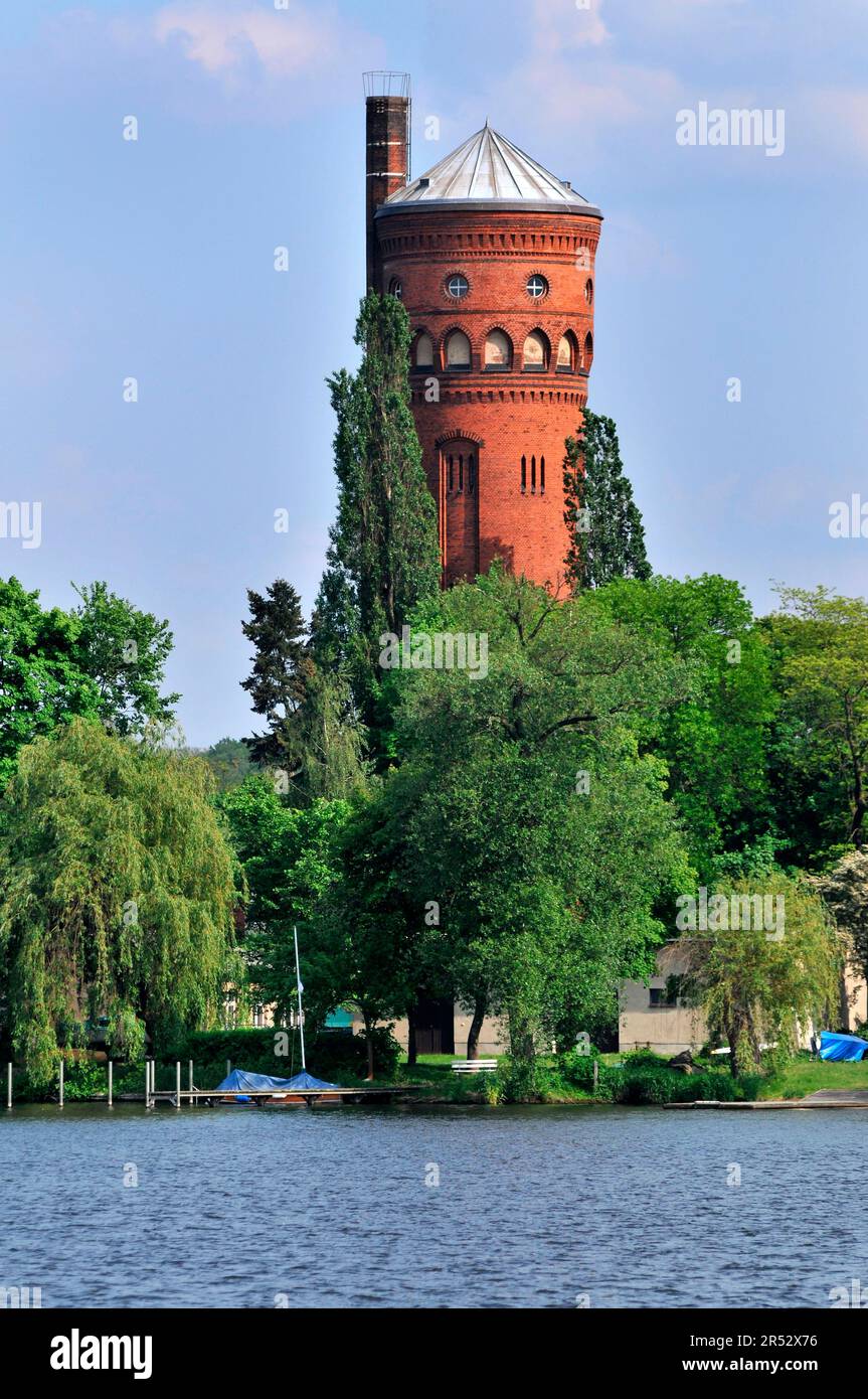 Water tower, Hermannswerder, Potsdam, Brandenburg, Germany, brick ...