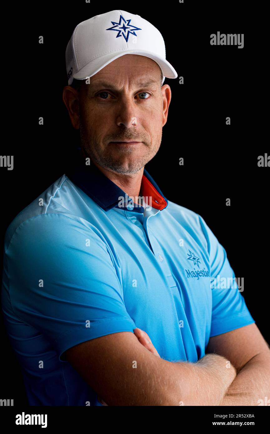 Co-Captain Henrik Stenson of Majesticks GC Poses for his LIV Golf ...