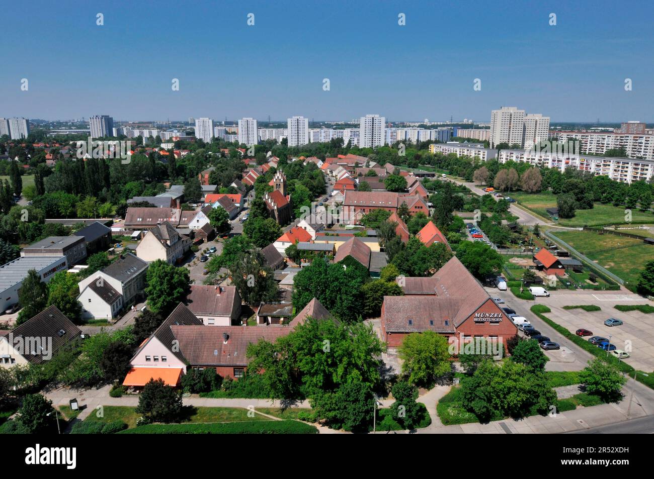 Village centre Alt-Marzahn, Marzahn, Berlin, Germany, prefabricated ...