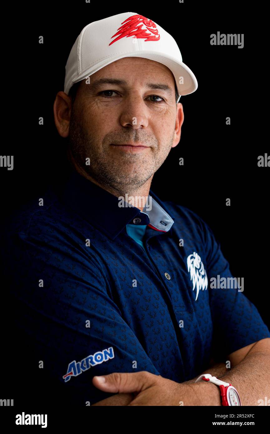 Captain Sergio Garcia of Fireballs GC Poses for his LIV Golf headshots ...